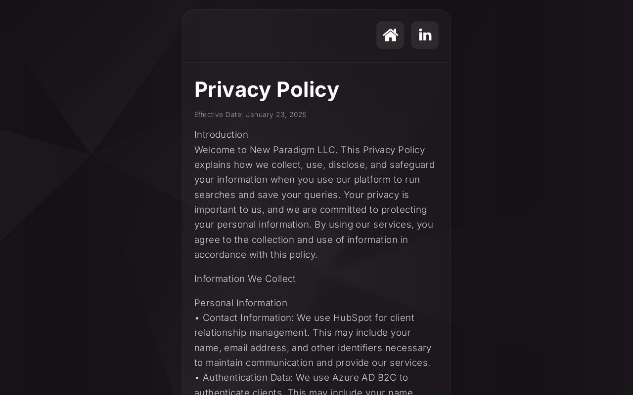 Privacy policy